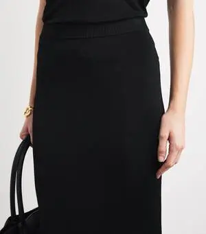 AERON Knitted Column Midi Skirt