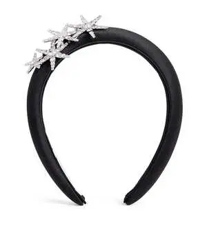 JENNIFER BEHR Silk-satin Vespera Headband - Black