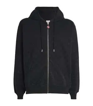 Casablanca Crystal Monogram Zip-up Hoodie