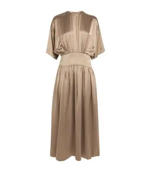 Beige Satin Dresses
