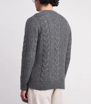 Eleventy Cashmere-silk Braided Sweater