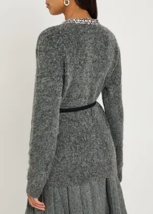 SELF-PORTRAIT Crystal-embellished Knit Cardigan