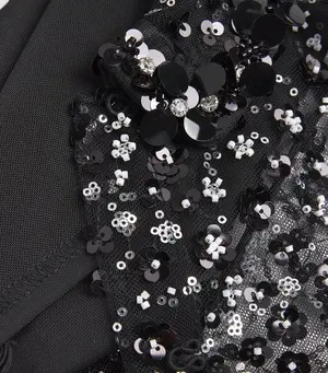 Maje Rhinestone Embellished Polo Top