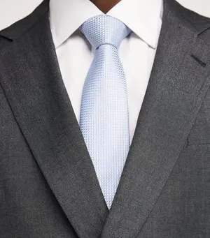 Emporio Armani Silk-blend Neck Tie - Blue