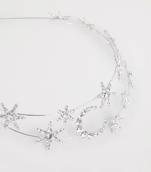 JENNIFER BEHR Crystal Celestina Tiara - Silver