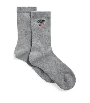 SPORTY & RICH Cotton-blend Socks - Grey