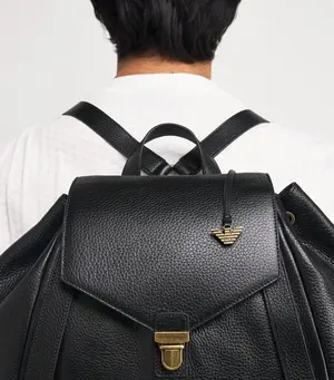 Emporio Armani Pebbled Leather Backpack