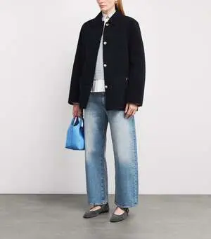 Maje Faux Shearling Reversible Jacket