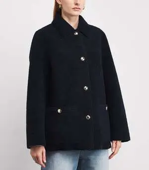 Maje Faux Shearling Reversible Jacket