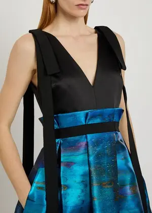ROKSANDA Runa Printed Satin Midi Dress