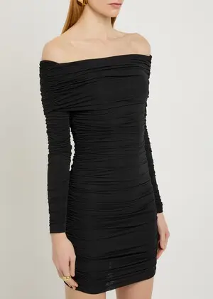 Ronny Kobo Kya Off-the-shoulder Mini Dress