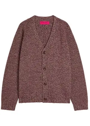 THE ELDER STATESMAN Cashmere Cardigan - Burgundy