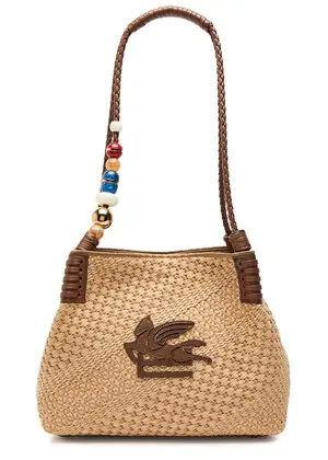 Etro Raffia Shoulder Bags