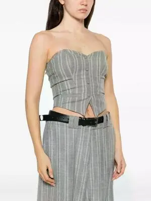 VESTIAIRE D'UN OISEAU LIBRE Striped Wool Corset