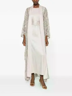 REEM AL DHAHERI Embroidered Cape Kaftan Set