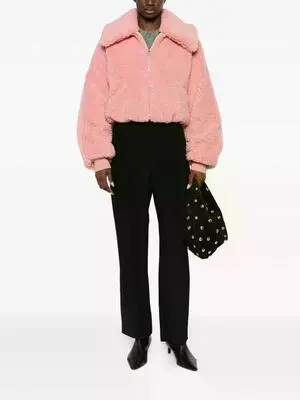 Givenchy Faux-shearling Cropped Jacket - Pink