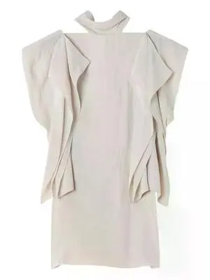 LANVIN Ruffled High-neck Blouse