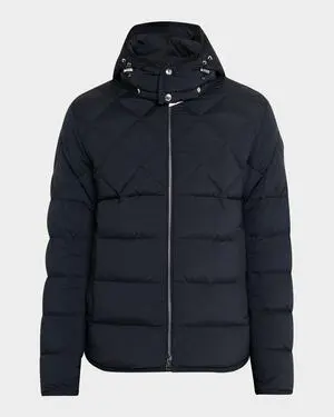 Moncler Cecauld Hooded Down Jacket - Navy
