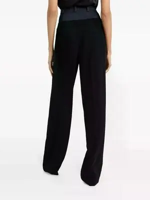 Cinq À Sept Dionne Crepe And Denim Trousers