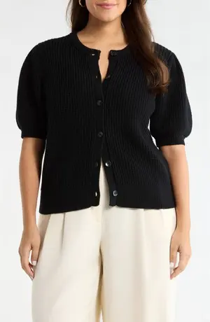 Nordstrom Cotton And Merino Wool Cardigan