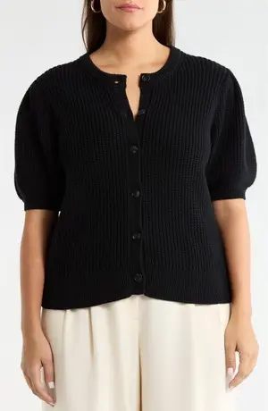 Nordstrom Cotton And Merino Wool Cardigan