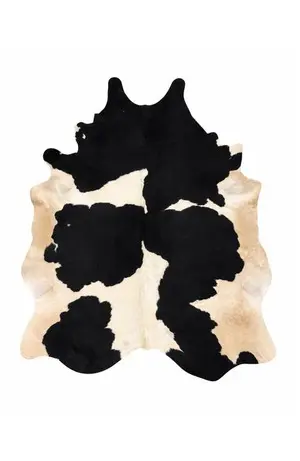 RHACAM Eco Hides Rh Rugs Audrey Cowhides Rug 7'1" × 6'2" - Black And White