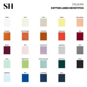 Solino Home Cotton Hemstitch Cocktail Napkins Set Of 12, 6 X 6 Inch For Dining Table - Linen