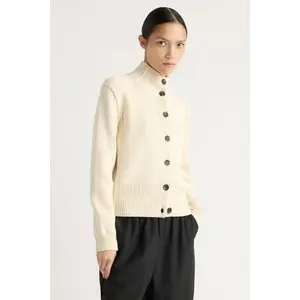 Modern Citizen Button Mock-neck Knit Cardigan
