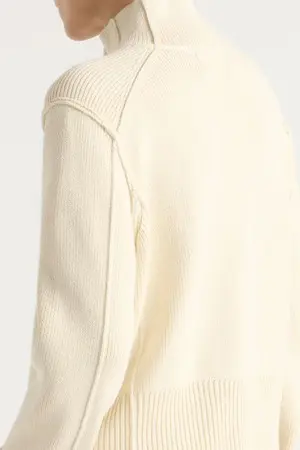 Modern Citizen Button Mock-neck Knit Cardigan
