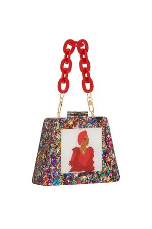 LARALLAN Ade Acrylic Dinner Clutch - Multi Confetti