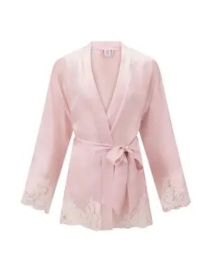 ADORE ME Vegan Atelier Collection Silk Robe - Light Pink