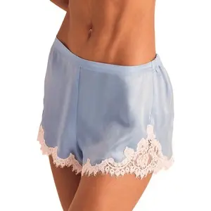 ADORE ME Vegan Pajama Atelier Collection Silk Short - Medium Blue