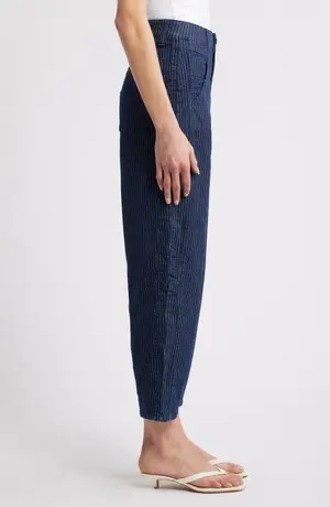 Wit & Wisdom Stripe Skyrise Ankle Barrel Jeans