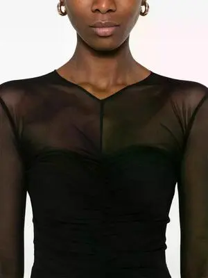 Norma Kamali Shirred Fishtail Gown