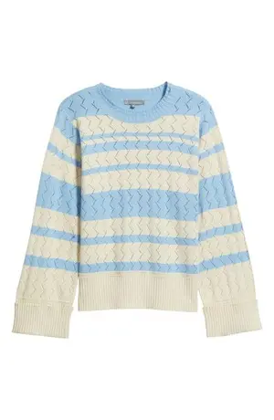 Wit & Wisdom Pointelle Stripe Sweater