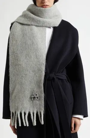 Ruslan Baginskiy Rb Wool Blend Fringe Scarf