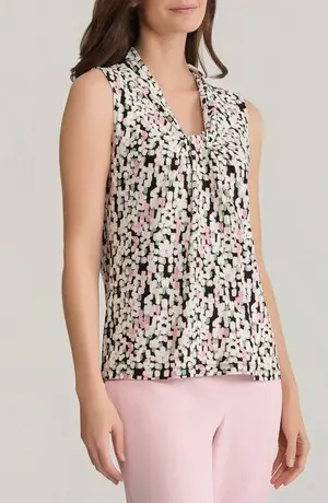 KASPER Knot Front Sleeveless Top
