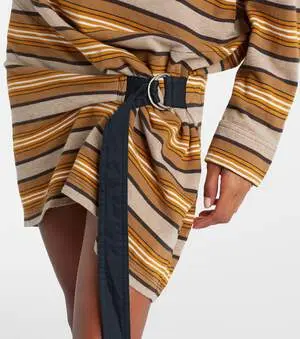 MARANT ETOILE Isea Striped Polo Shirt Dress - Multicoloured