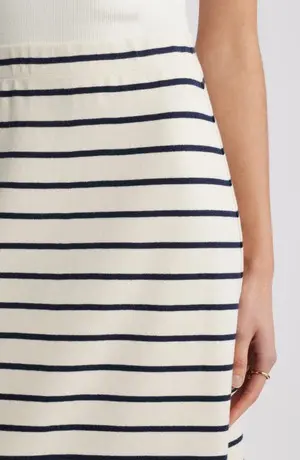 Caslon Striped Knit Midi Skirt