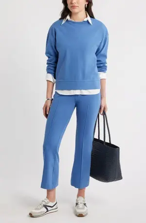 Caslon Stripe Pullover Sweatshirt - Blue Glory