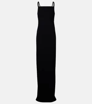 Rick Owens Temple Layered Cotton Jersey Maxi Dress - Black