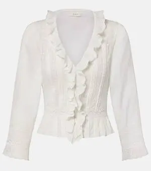 White Frill Blouses