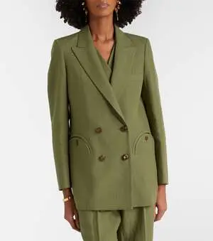 BLAZÉ MILANO Midday Sun Linen Blazer - Green