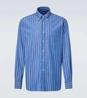 SLOWEAR Striped Cotton Shirt - Blue