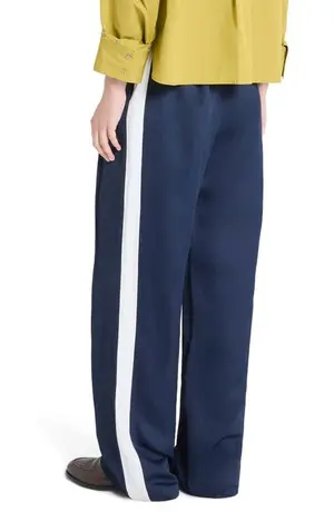 TWP Sulli Side Stripe Pants - Midnight/bone