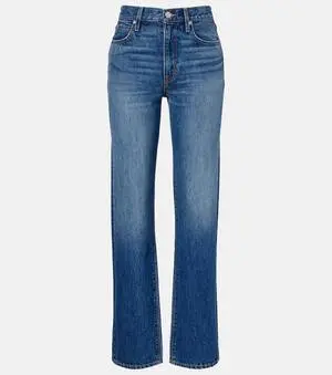 SLVRLAKE Kendra Faded Straight Jeans - Blue