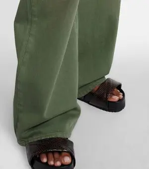 SLVRLAKE Mica Wide-leg Jeans - Green