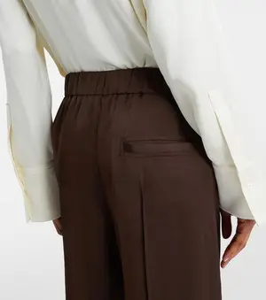 JIL SANDER Wide-leg Viscose Pants
