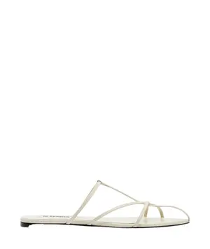 JIL SANDER Cage Leather Sandals - White
