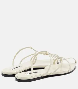 JIL SANDER Cage Leather Sandals